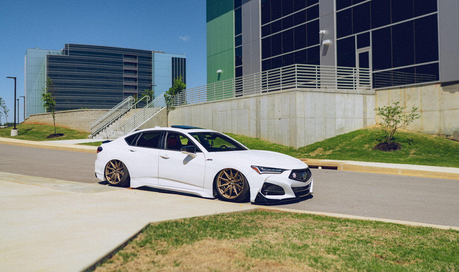 White Acura TLX A-Spec - Brada Wheels
